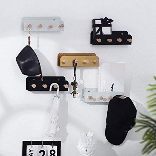 JJZXD The Door Hook Hanger, Over Door Coat Rack with 4 Hooks, Rack for Coat Hat Clothes Towel