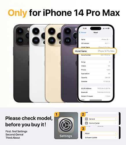 andobil Designed for iPhone 14 Pro Max Case - Magsafe Compatible - with Invisible Stand - Military Drop Protection Kickstand Slim Thin Phone Case for iPhone 14 Pro Max 6.7 Inch for Men Women - Black