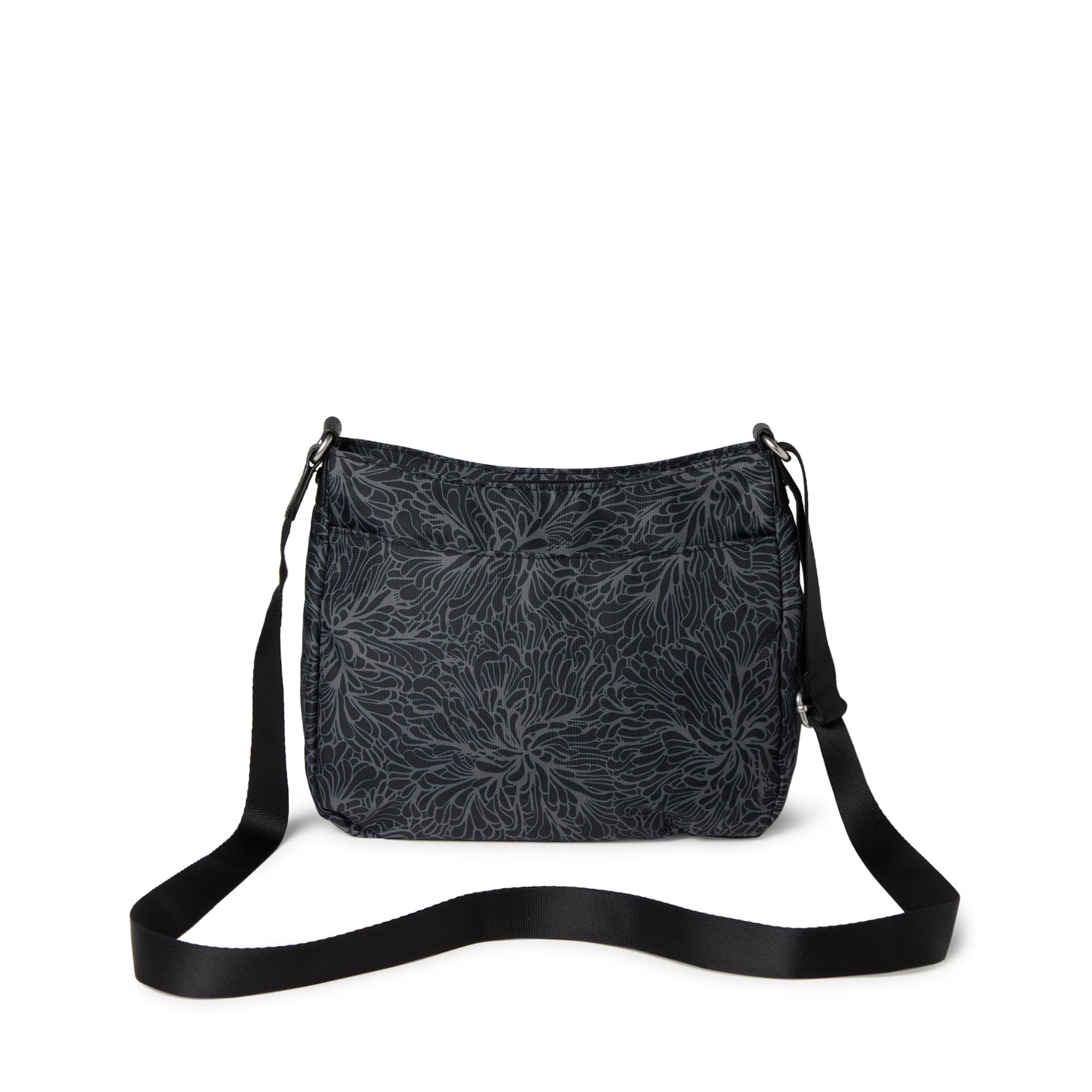 Baggallini womens Uptown Bagg with RFID Phone Wristlet, Midnight Blossom, One Size US