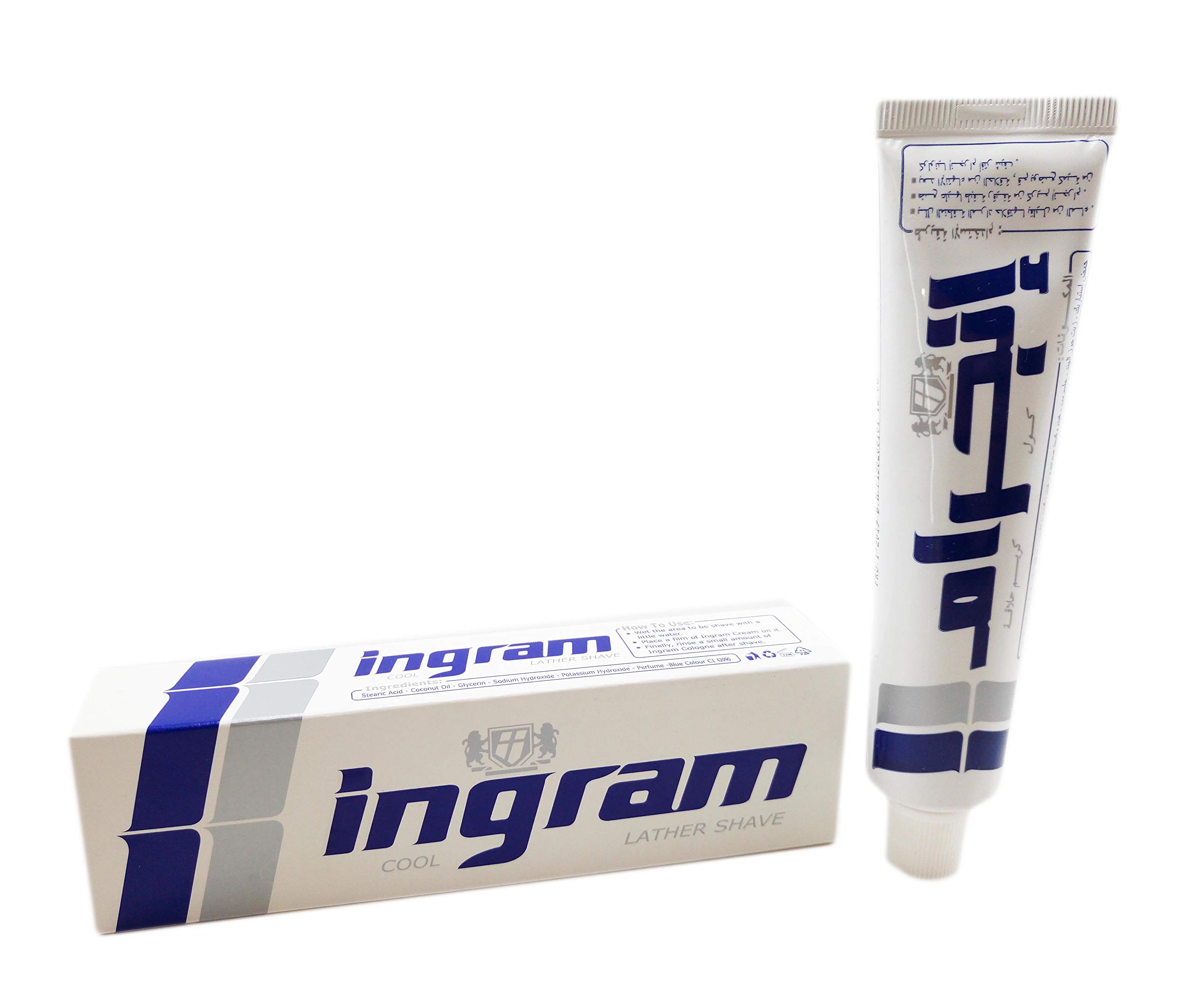 Ingram Cool Lather Shave Cream Tube 60 gm Men Toiletries Smoothing Shaving Skin (1 Pack / 60 gm)