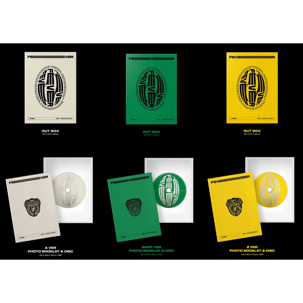 ATEEZ - ZERO : FEVER EPILOGUE Album Set [A Ver. + DIARY Ver. + Z Ver.] (Folded Poster), CMCC11681
