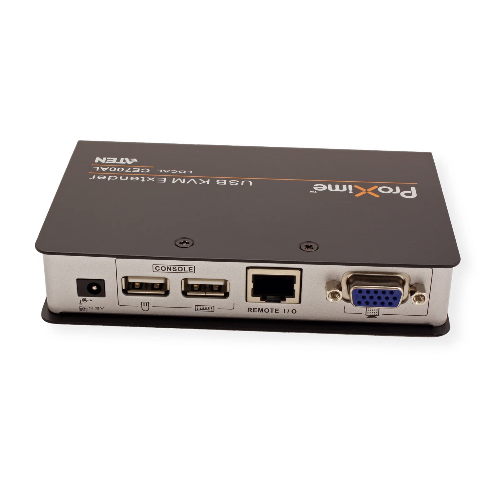 ATEN CE700A Console Extender USB VGA KVM Extender CAT5 up to 500ft - Built in ESD - Includes 2x Power Adapters for Local and Remote Unit, KVM Cables and Rack Mount kit