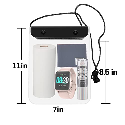 FECEDY 4 Packs Universal Waterproof Case Big Phone Dry Bag Pouch Tablet case for 2pcs iPhone 14 13 12 11 Pro Xs/XR/X/Max Plus Samsung Galaxy and Fits Smartphones Multicolor