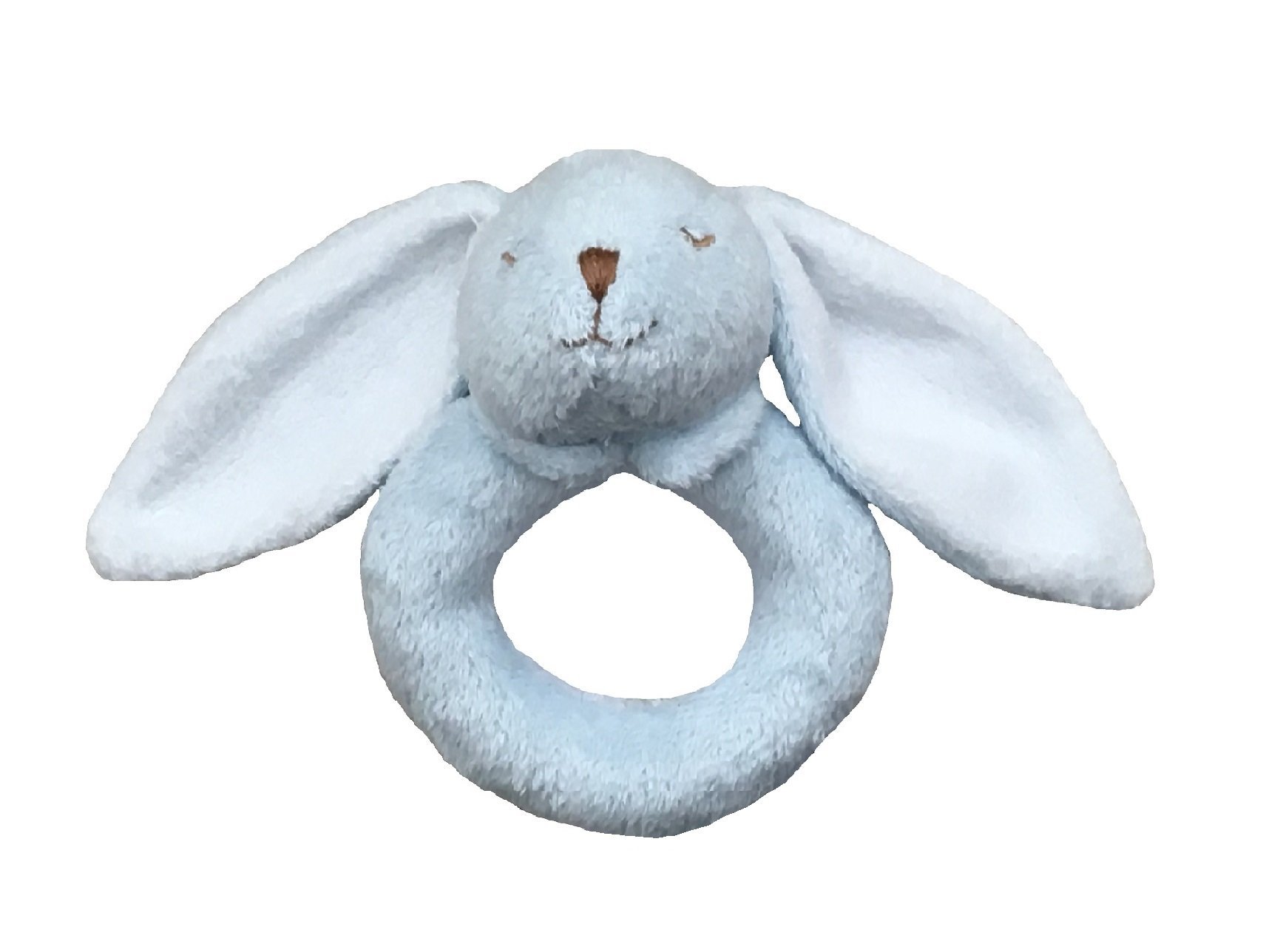 Angel Dear Blue Bunny Blankie & Ring Rattle Set