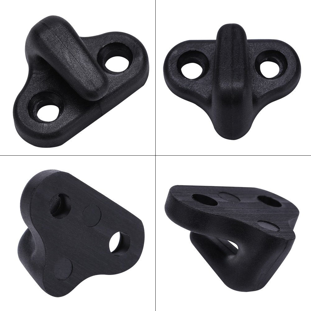 4Pcs/Set Kayak Lashing Hooks Nylon Kayak Lashing Replacement J Shape Hooks with Flat Head Screws for Kayak, Canoes, Boats