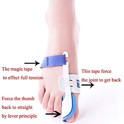 AnHua Valgus Bunion Corrector Orthotics Feet Bone Thumb Adjuster Correction Pedicure Sock Straightener Bunion Splint for Bunions For Crooked Toes Alignment Pain Relief (Style2:Blue white)