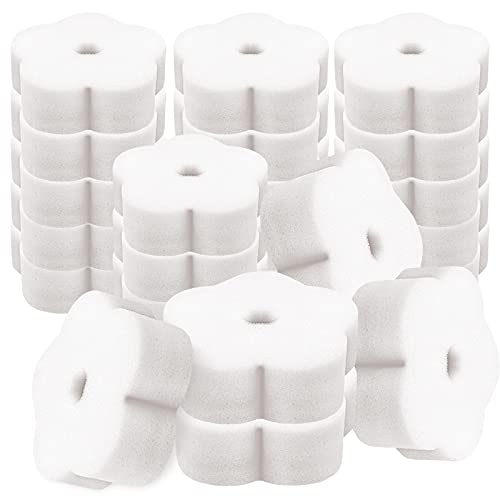 Acmer 25 Pieces Flower Shape Oil Absorbing Scum Sponge for Swimming Pool Hot Tub and Spa