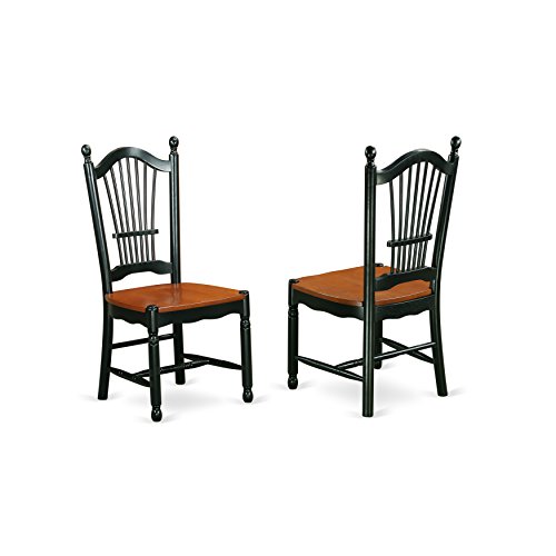 East West Furniture PLDO9-BCH-W Dining Set, 9-Piece