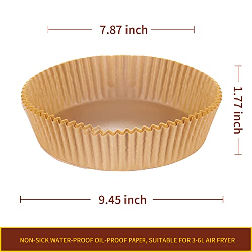 Air Fryer Disposable Parchment Paper, 100PCS Parchment Paper for Baking Roasting Microwave, Non-stick Oil-proof Paper Parchment for Air Fryer(7.87inch)(100pcs)