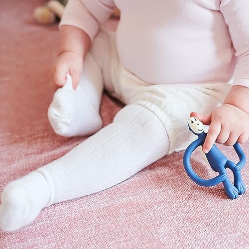 Matchstick Monkey | Monkey Teether | Teething Toy for Babies | Airforce Blue | Toys -12 Months | Gently Massages Infants Gums | Different Textures to Sooth Baby Teething Pains | Dishwasher Suitable
