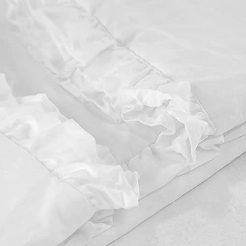 Sahaler Blush Coral Pink Ruffle Crib Quilt Baby Girl Bedding Blanket Comforter Nursery Boys Girls Quilt (White Ruffle Blanket)