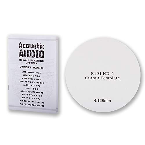 Acoustic Audio R191 in Ceiling/in Wall Speaker 3 Pair Pack 2 Way Home Theater 1200 Watt R191-3PR
