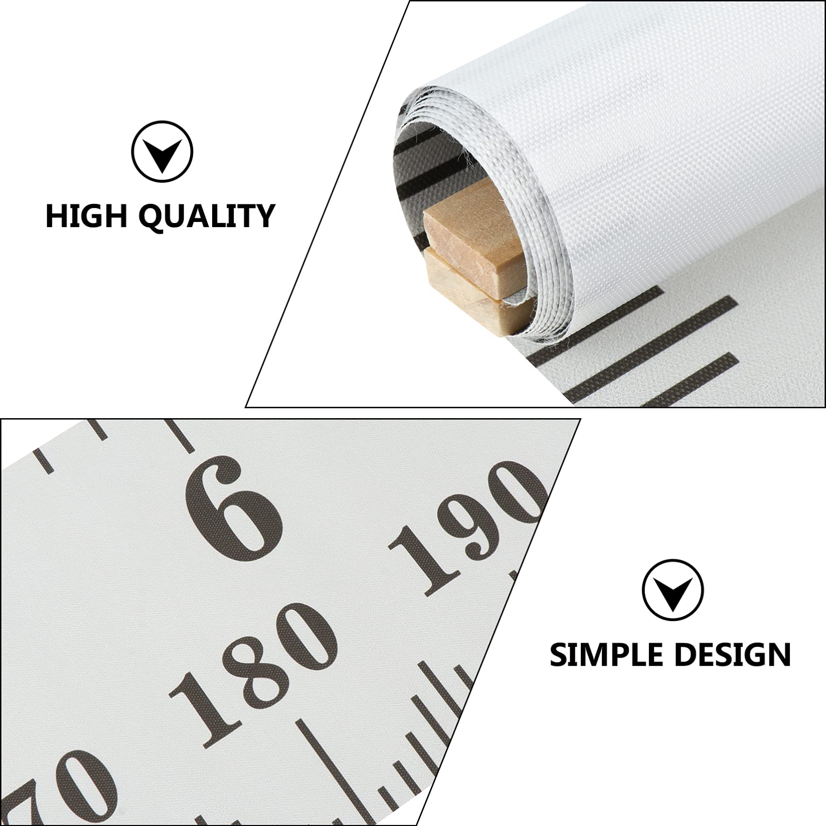 Height Growth Chart, 1pc Wall Hanging Ruler Kids Height Measuring Ruler Height Chart Pendant Wall Decor Height Measurement Ruler for Kids (Gray)