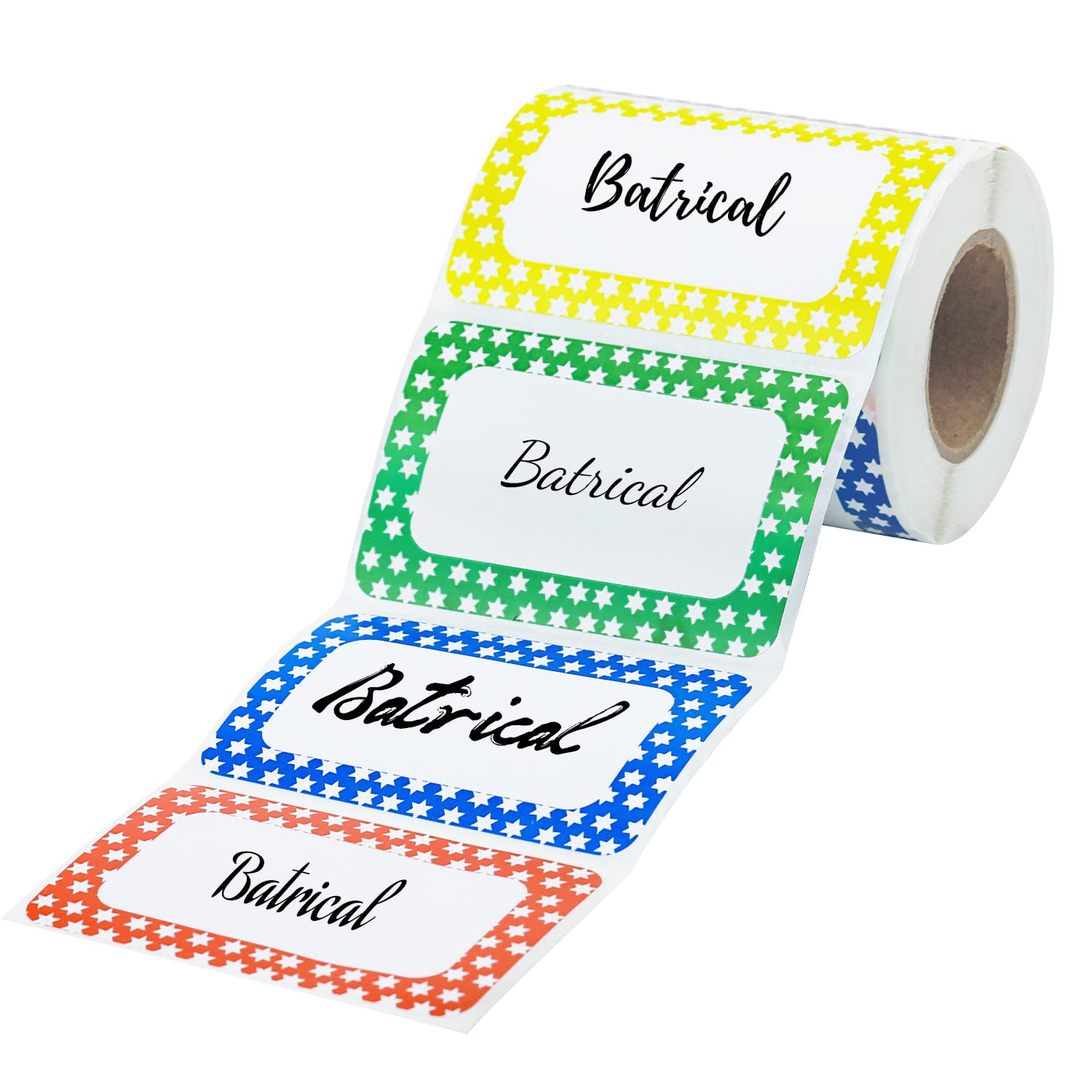 3.5"x2.25" Colorful Name Tags 400pc 4 Colors Name Tag Stickers for Office, School, Classroom, Kitchen, Refrigerator