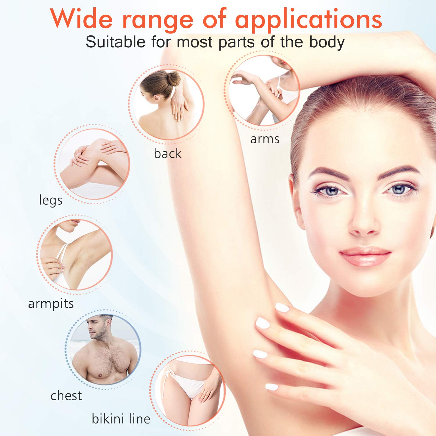 IMENE Permanent Hair Removal Machine for Women & Men, 500,000 Flashes IPL Hair Removal System with Ice Care Function for Full Body Home Use Hair Removal-Safest and Fastest IPL Technology