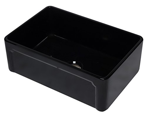 ALFI brand AB5006-PSS AB3020SB-BG Kitchen Sink, Black Gloss