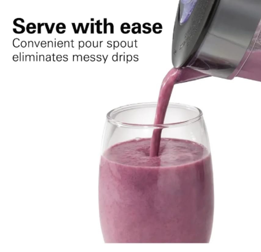 Beach Smoothie Blender with 650W Peak Power, Wave Action System, 12 Functions, 48 oz BPA-Free Jar, and Ice Sabre Blades