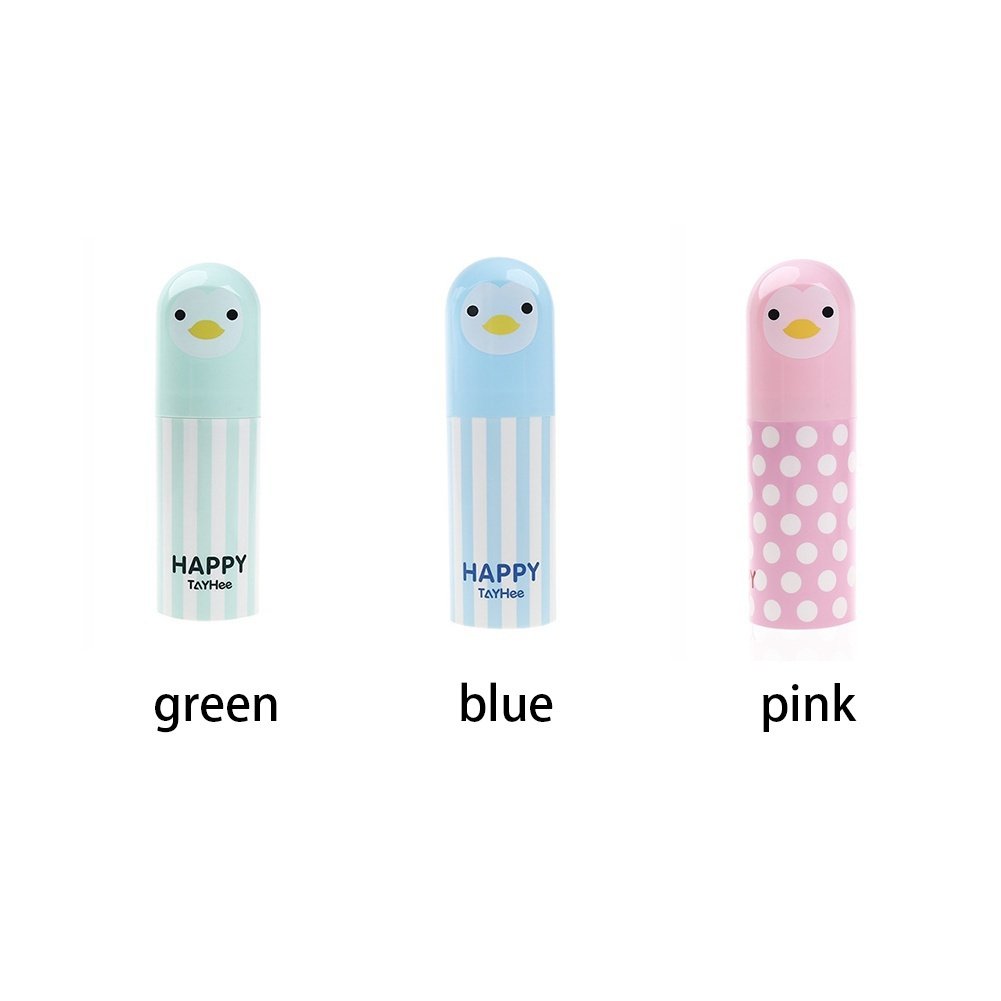 shengyuze Toothbrush Case Travel, Portable Cute Cartoon Penguin Toothbrush Toothpaste Holder Travel Storage Case - Green