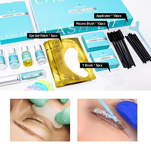 AYASAL Lash Lift Kit Eyelash Perm Kit, With Detailed Instruction Eyelash Lift Kit, Easy for Beginner and Professional Lash Perm Kit, Achieve Salon-Quality Lashes Lift with Safe and Effective Result