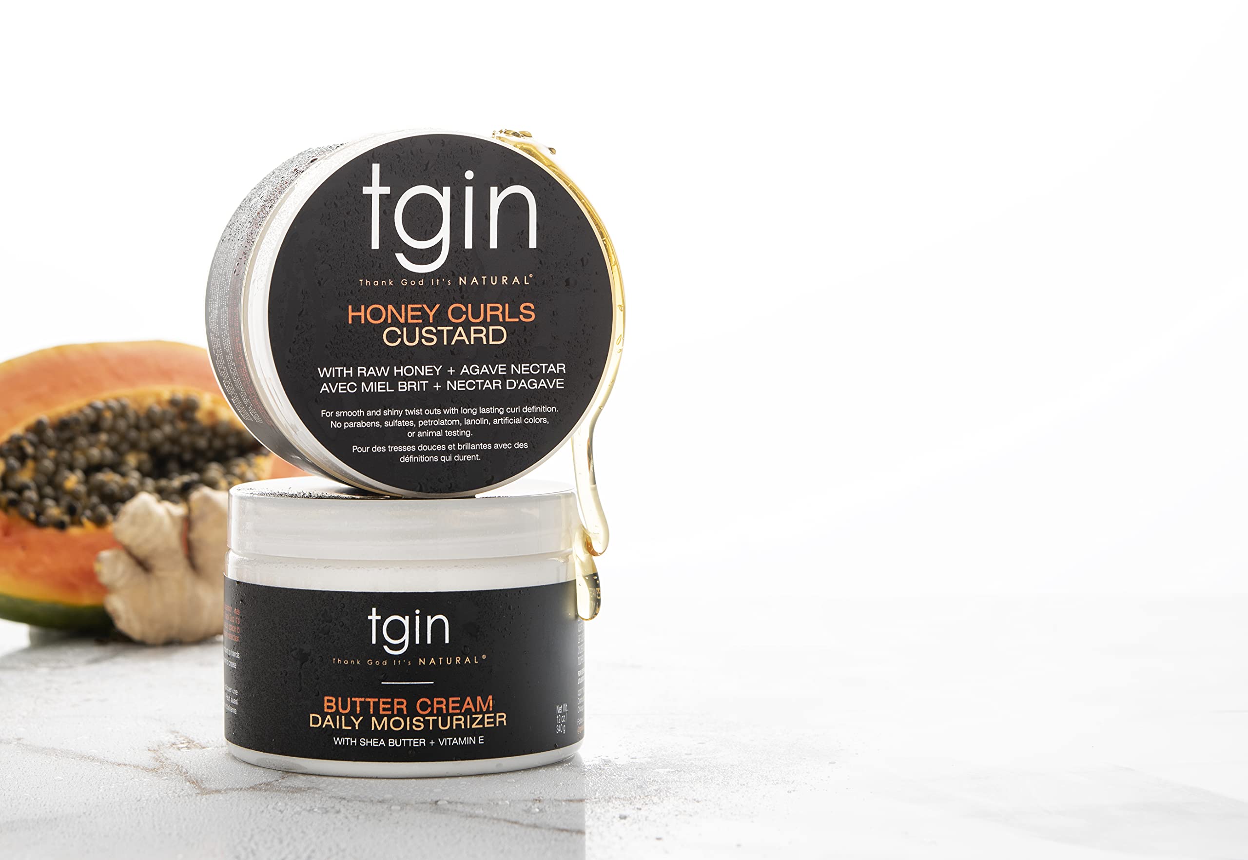 Thank God It's Natural Honey Curls Custard - 12 Oz - For Natural, Dry, Curly, Damaged Hair