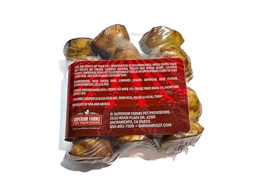 Superior Farms Pet Provisions Hydeout All-Natural Mini Cheek Rolls for Small Dogs, Beef Flavor, 3 Pack, 4.2oz / 120g