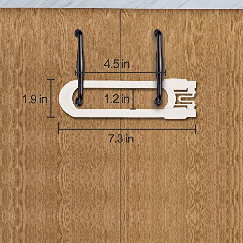 4Pcs Sliding Baby Cabinet Locks, Easy for Parents, Socub U Shape Baby Proof Cabinet Latches, Handles on Kitchen, Fridge, Cabinet, Cupboard, Closet, Bathroom