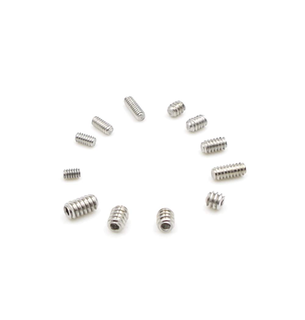 HVAZI #2-56#4-40#6-32 UNC Stainless Steel Internal Hex Drive Cup Point Set Screws Assortment Kit