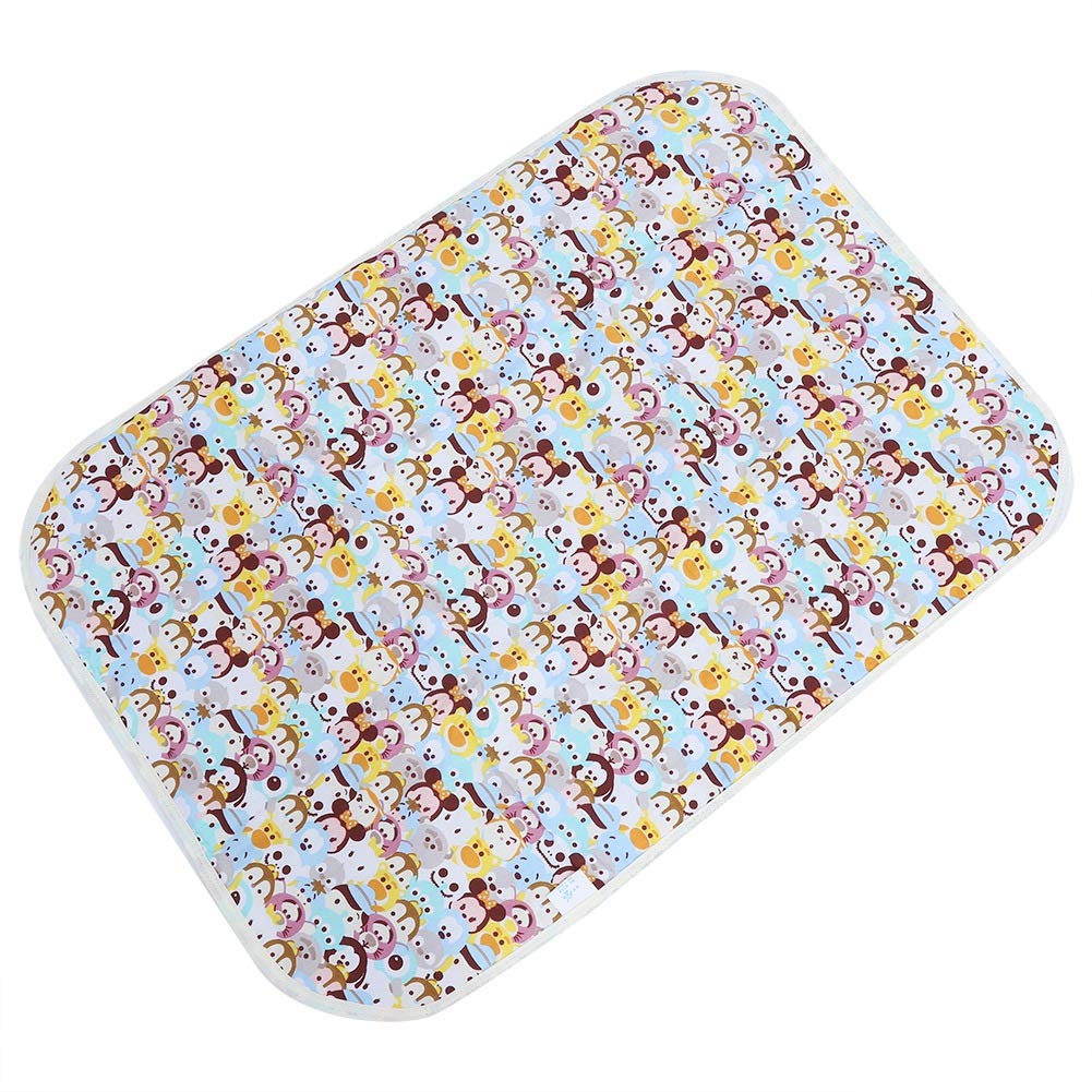 Portable Travel Changing Mat Waterproof Breathable Baby Thicken Cotton Urine Pad Infant Diaper Changing Pad for Boys Girls Newborn (Animals)
