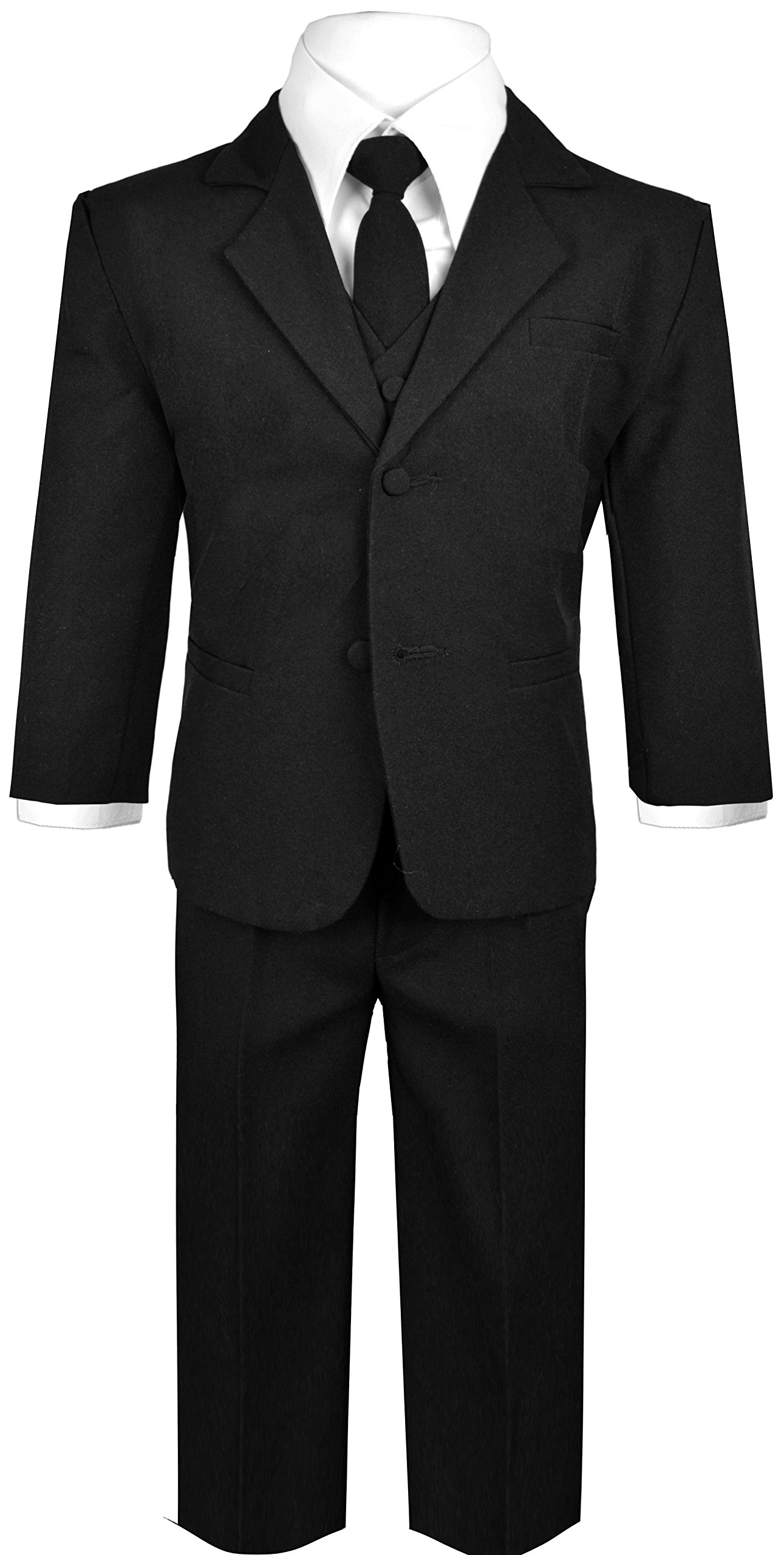 Black n Bianco Boys Suit with Tie for Toddlers and Infants. (X-Large 18-24 Months, Black)