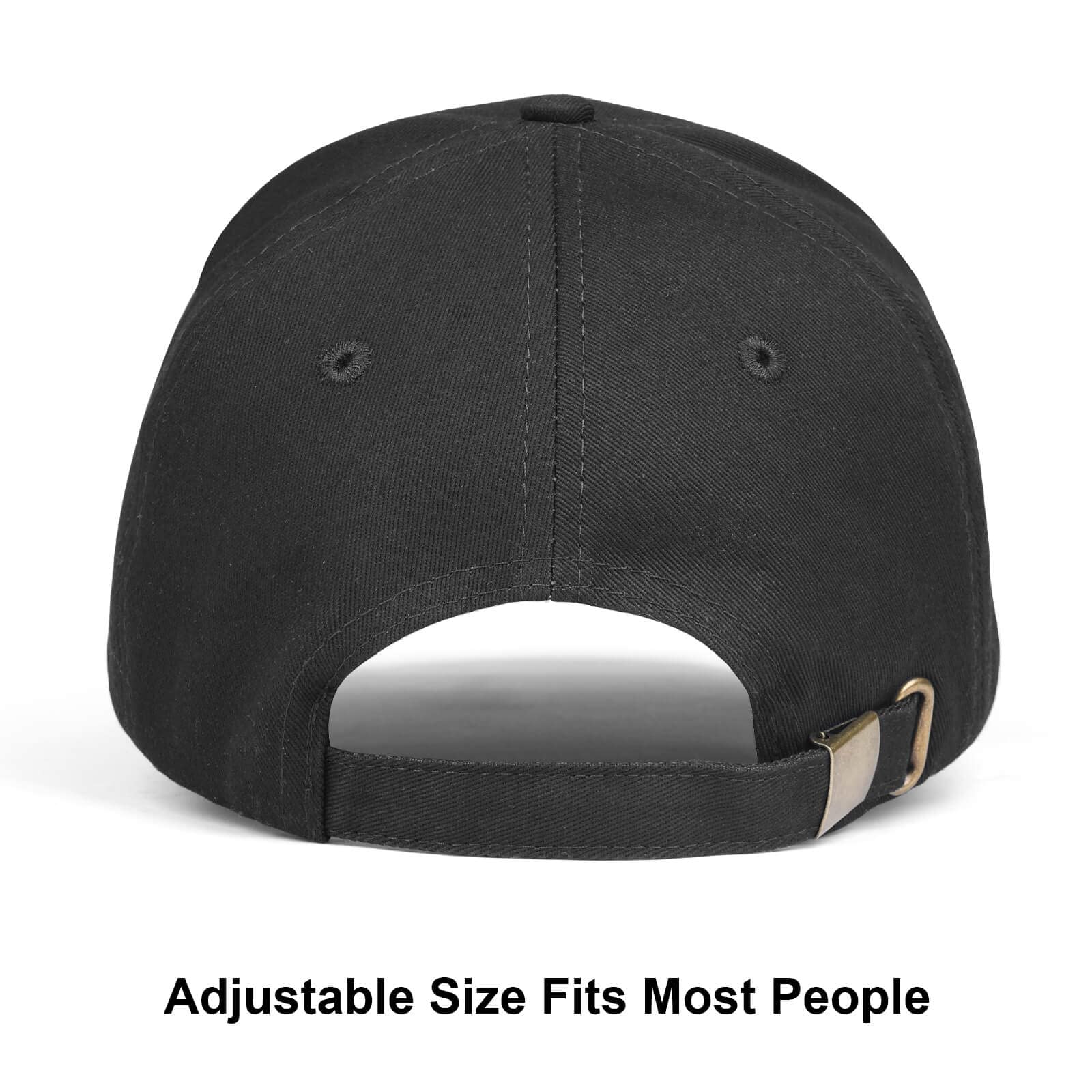 4.3" Long Bill Cap for Men Women, Adjustable Long Baseball Cap for Outdoor, Extra Long Visor Fishing Hat Cotton Long Brim Cap (Black)