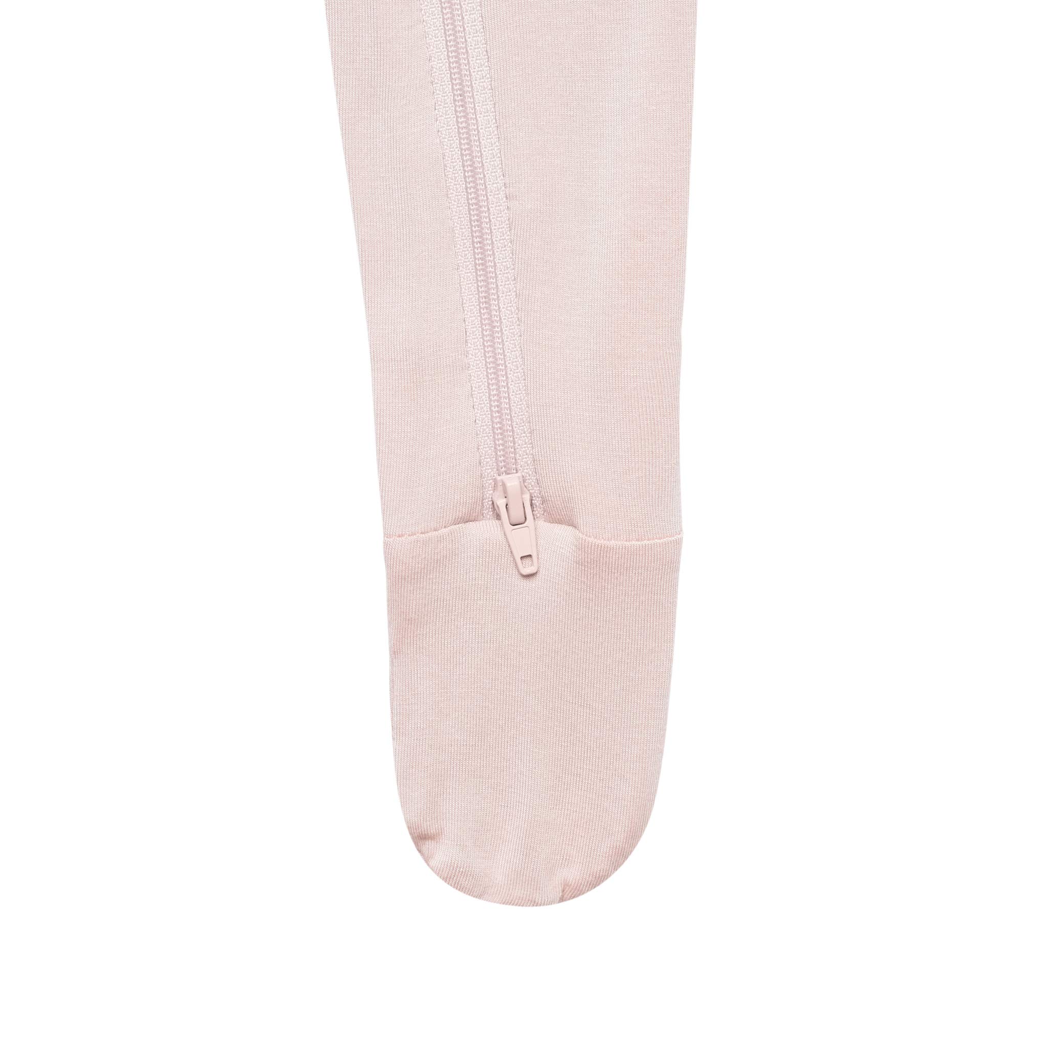KYTE BABY Unisex Zipper Closure Footies, Rayon Made From Bamboo (6-12 Months, Blush)