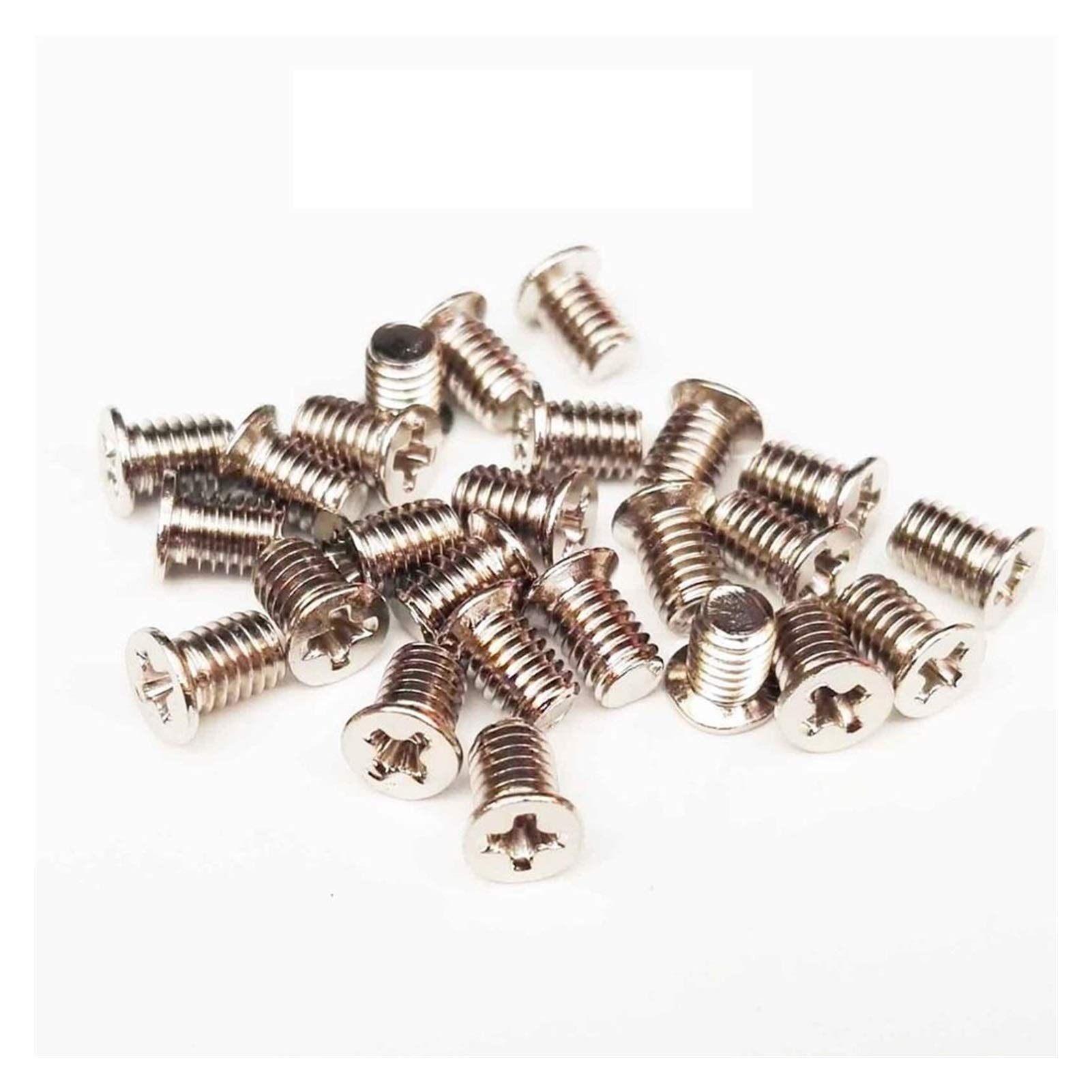 WUXUN 25pcs Screw Bolt Computer PC Case 2.5" 3.5" inch Hard Drive HDD Caddy Hot Swap Server Tray Mount Screw Flat Countersunk Bolt (Color : Silver M3x4.8mm)