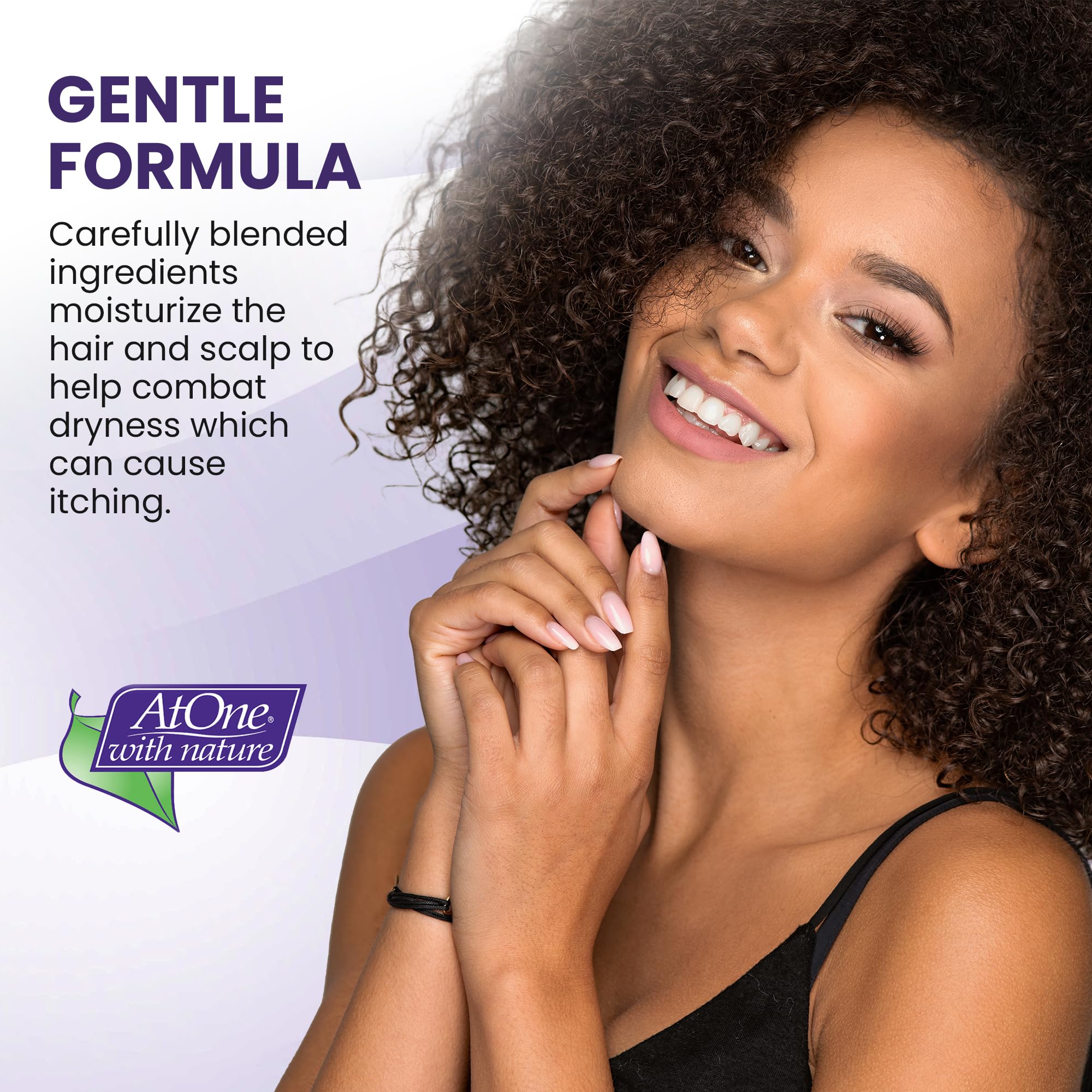 AtOne with Nature Dandruff Control Shampoo - 16 oz Liquid Shampoo for Dry Hair - Fresh Scent, Dandruff Control Solution