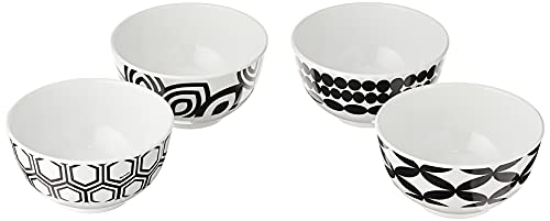 French Bull Melamine Mini Bowls, 4-Piece Set, 10 Fluid Ounces, Small Serving Bowl β Snack Condiment Dipping Sauce Dessert Ice Cream β Shatter Proof, BPA Free, Dishwasher Safe, 4β, Foli