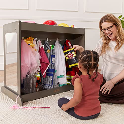 ECR4Kids Streamline Toddler Dress-Up Island, Costume Organizer, Grey Wash