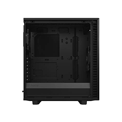 Fractal Design Define 7 Compact Black Brushed Aluminum/Steel ATX Compact Silent Dark Tinted Tempered Glass Window Mid Tower Computer Case