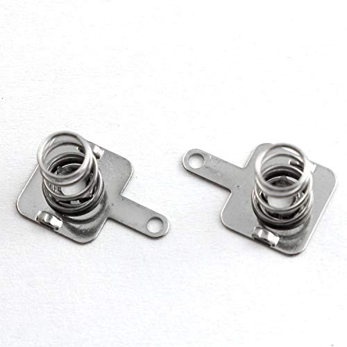 Youliang 50pcs AAA Environmental Protection Battery Positive-Negative Conversion Contact Spring Nickeling Plate 10x9mm