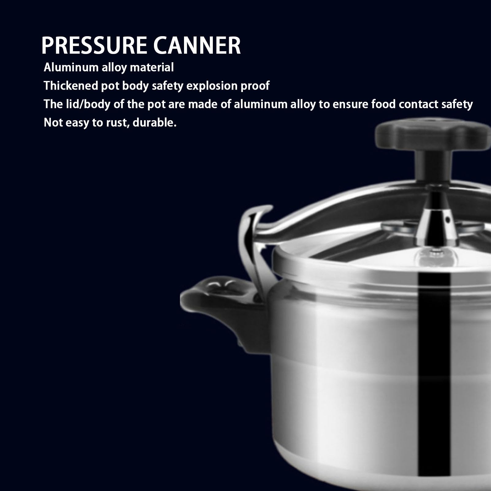Aluminum Pressure Cooker, 3L/4L/5L Large Capacity Pressure Cooker for Gas Stove Induction Cooker, Explosion Proof Pressure Canner with Easy Lock Lid, Fast Cooking Cookware (3L-18CM Bottom)