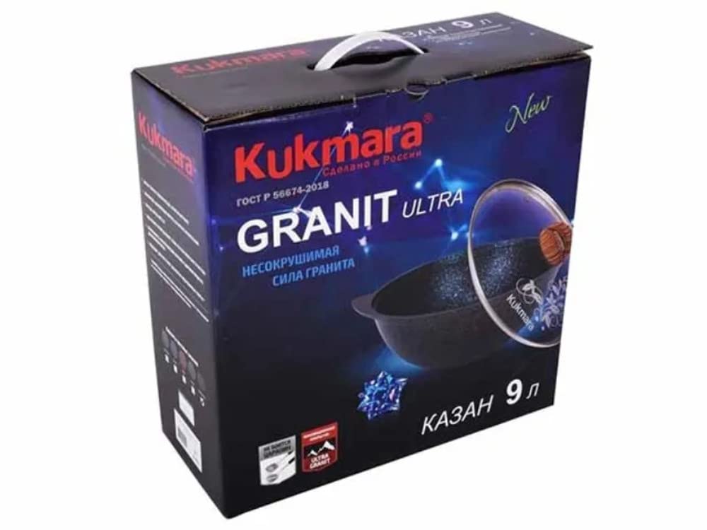 Aluminum Wok Kazan Cooking Pot Granit Ultra Non-Stick Kazan for Making Pilaf with Lid Camping Cookware Dutch Oven Kitchen Pot (6.3-qt. (6 L))