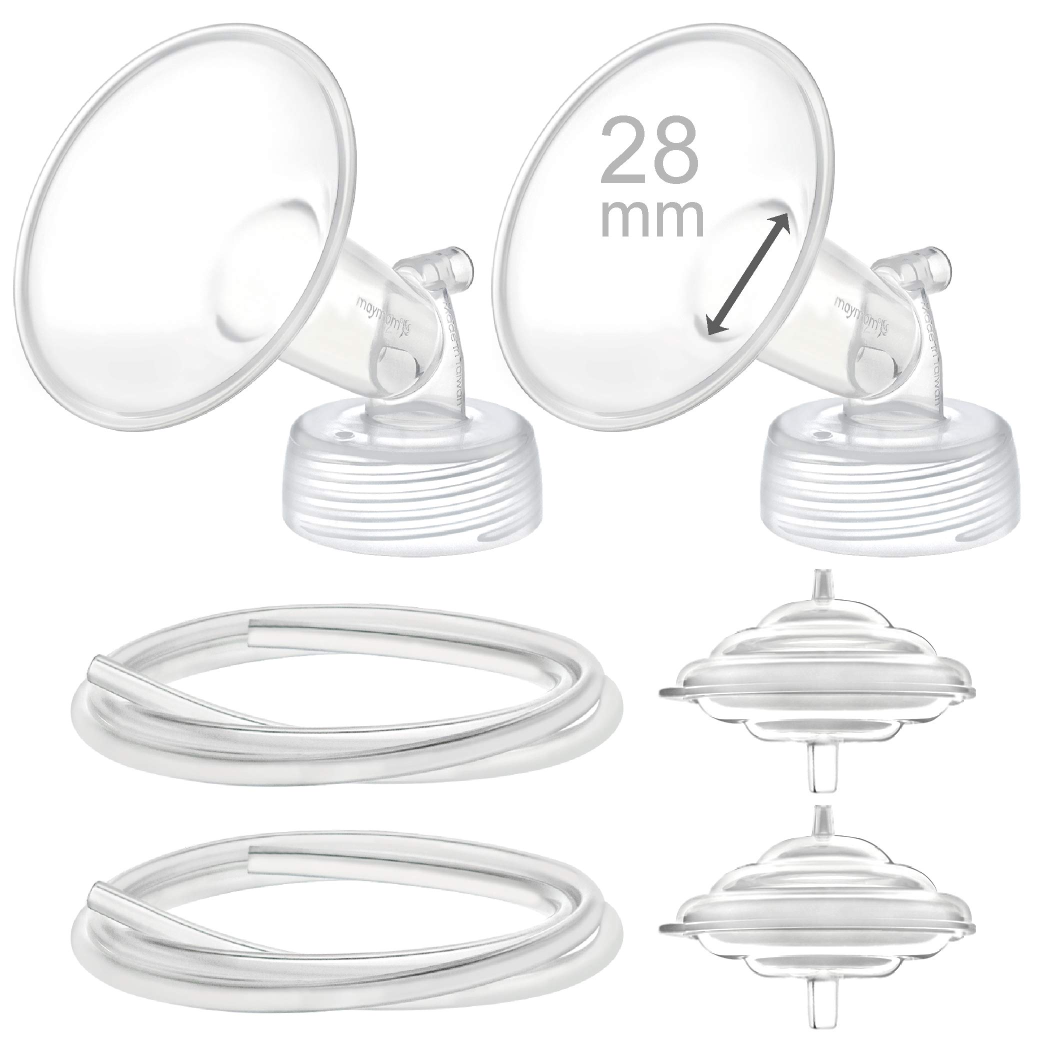 Maymom Pump Parts Compatible with Spectra S2, Spectra S1, 9 Plus Pump Not Original Spectra Pump Parts Replace Spectra S2 Accessories and Spectra Flange. Inc Flange Backflow Protector Tubing (28mm)