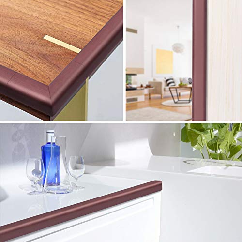 Rabofly Baby Proofing Edge & Corner Guards, 17.6ft-(16.40ft Edge + 4 Corners) Furniture Bumper Cushion Table Edge Corner Protector Non Toxic and Safe for Fireplace, Stair, Cabinet, Countertop, Coffee