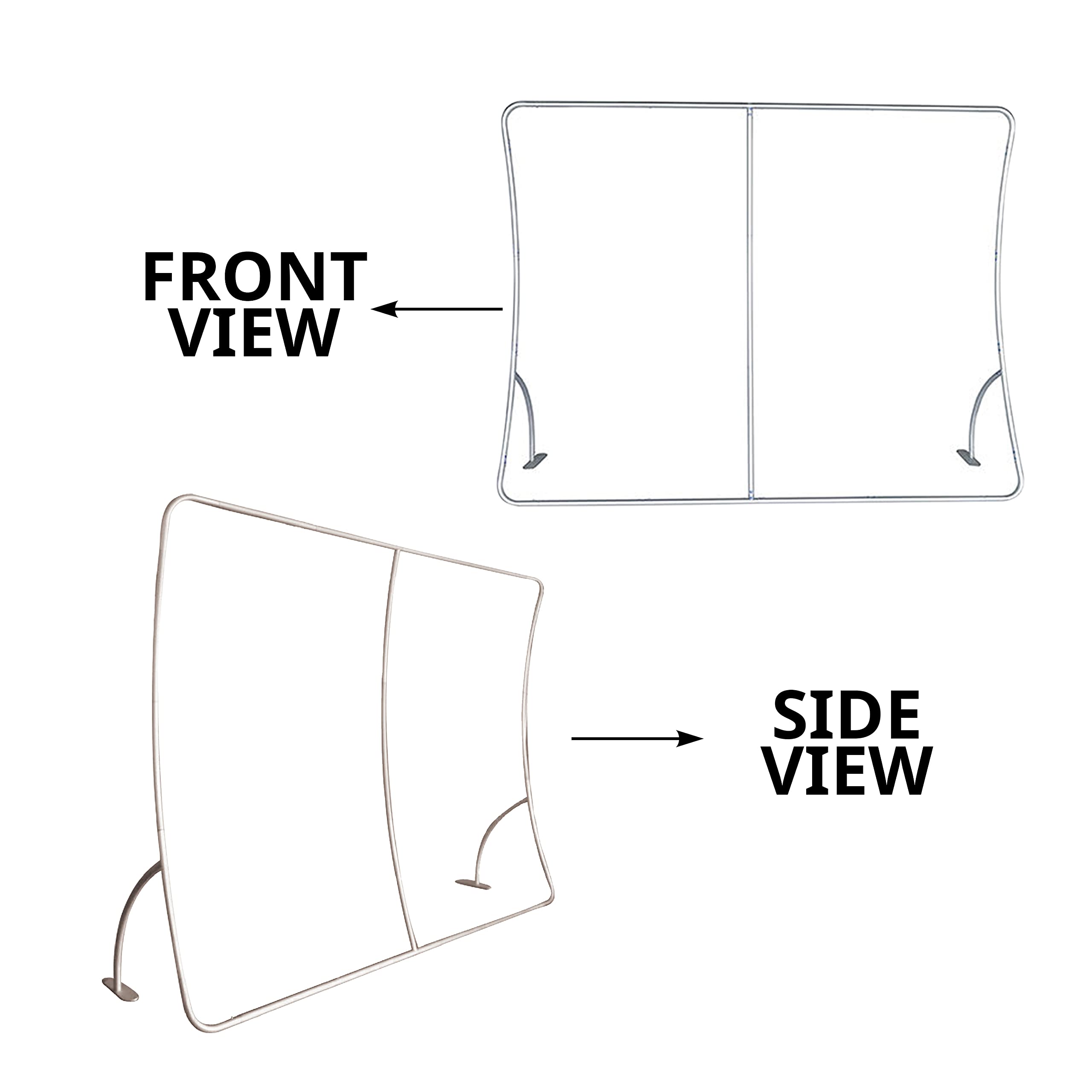 BANNER BUZZ MAKE IT VISIBLE U Shaped Pillow Case Backdrop Tension Fabric Media Wall - Print with Hardware (20' x 7.5', Double Sided)