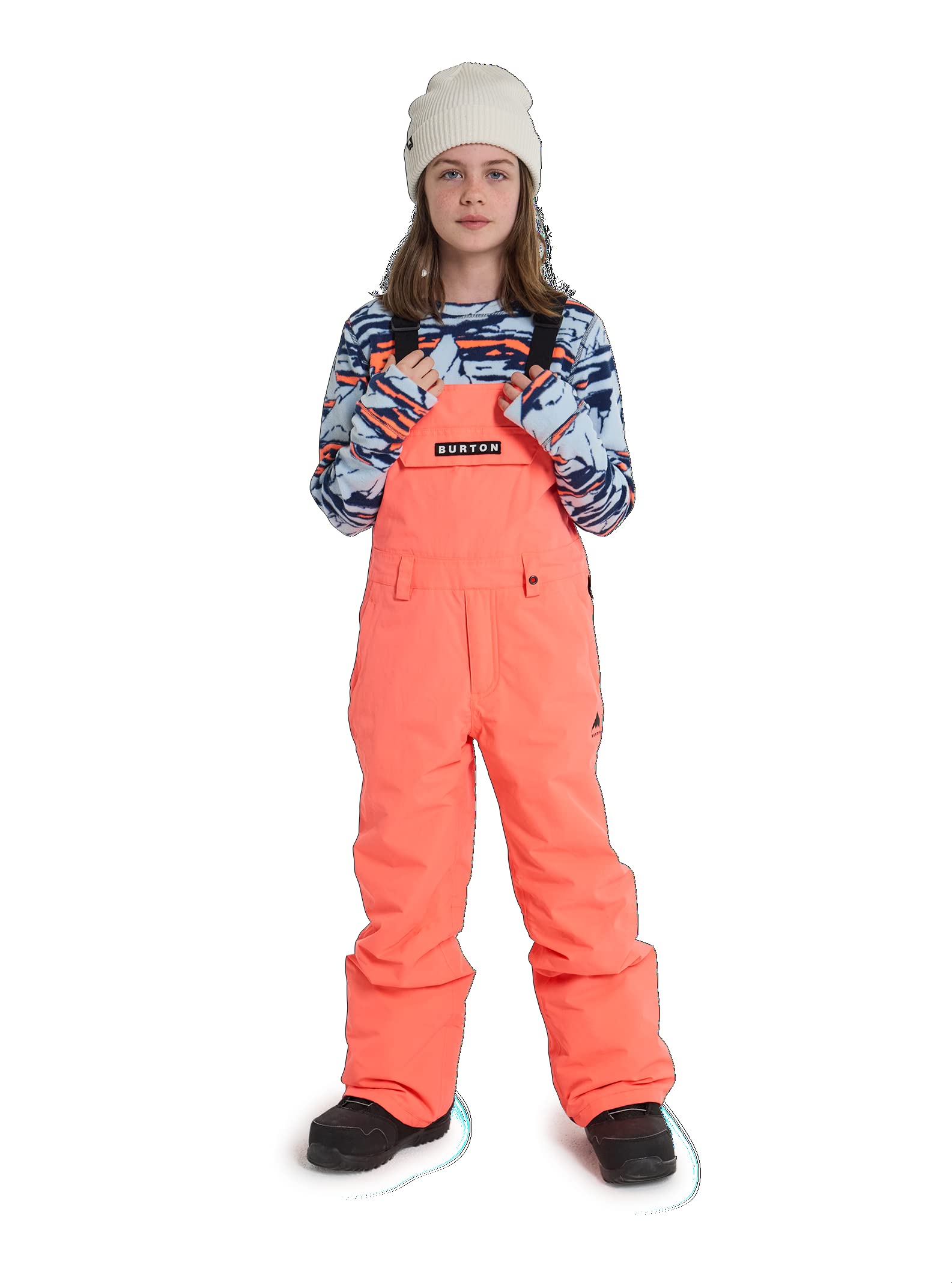 Burton Kids Skylar 2L Bib Pants, Tetra Orange, Medium