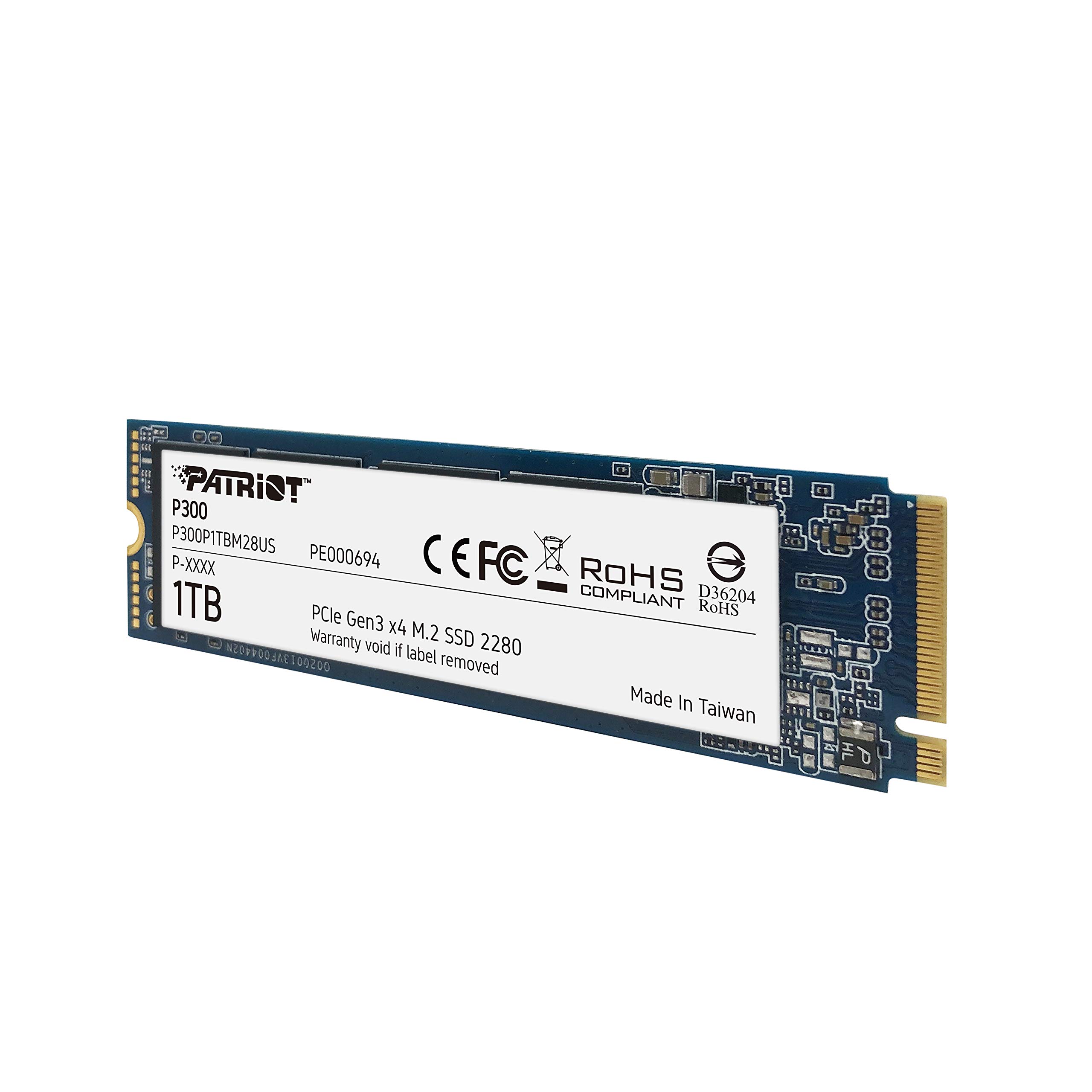 Patriot P300 M.2 PCIe Gen 3 x4 1TB Low-Power Consumption SSD