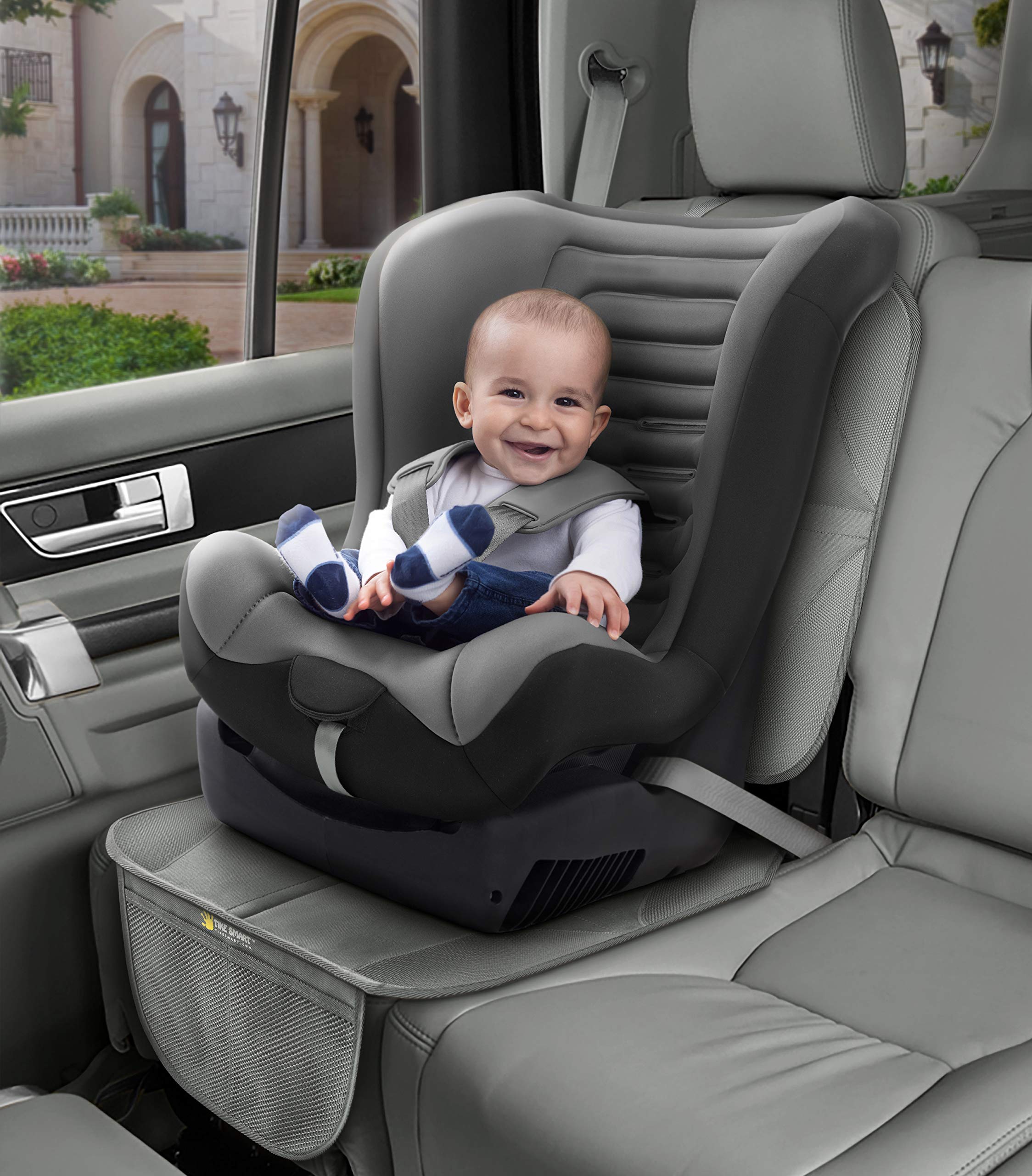 Tike Smart Premium Car Seat Protector (Gray (Grey), High Back)