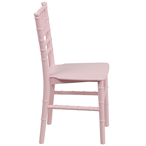 Flash Furniture Child’s Pink Resin Party and Event Chiavari Chair for Commercial & Residential Use