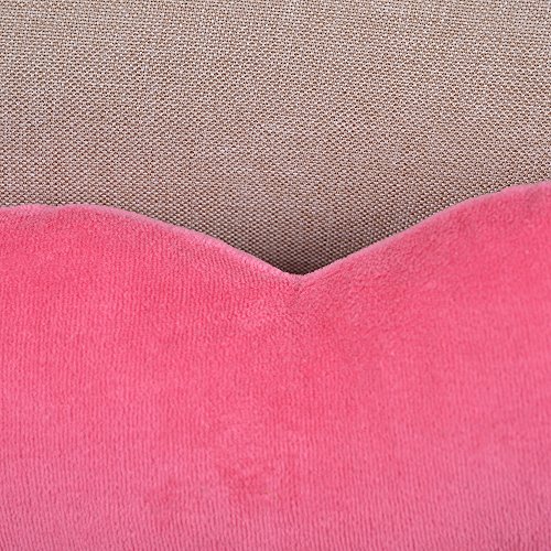 KINGROSE Polypropylene 3D Lip Soft Decorative Throw Pillow Velvet Cushion Home Decor for Bed Living Room 11 x 18 Inches Pink