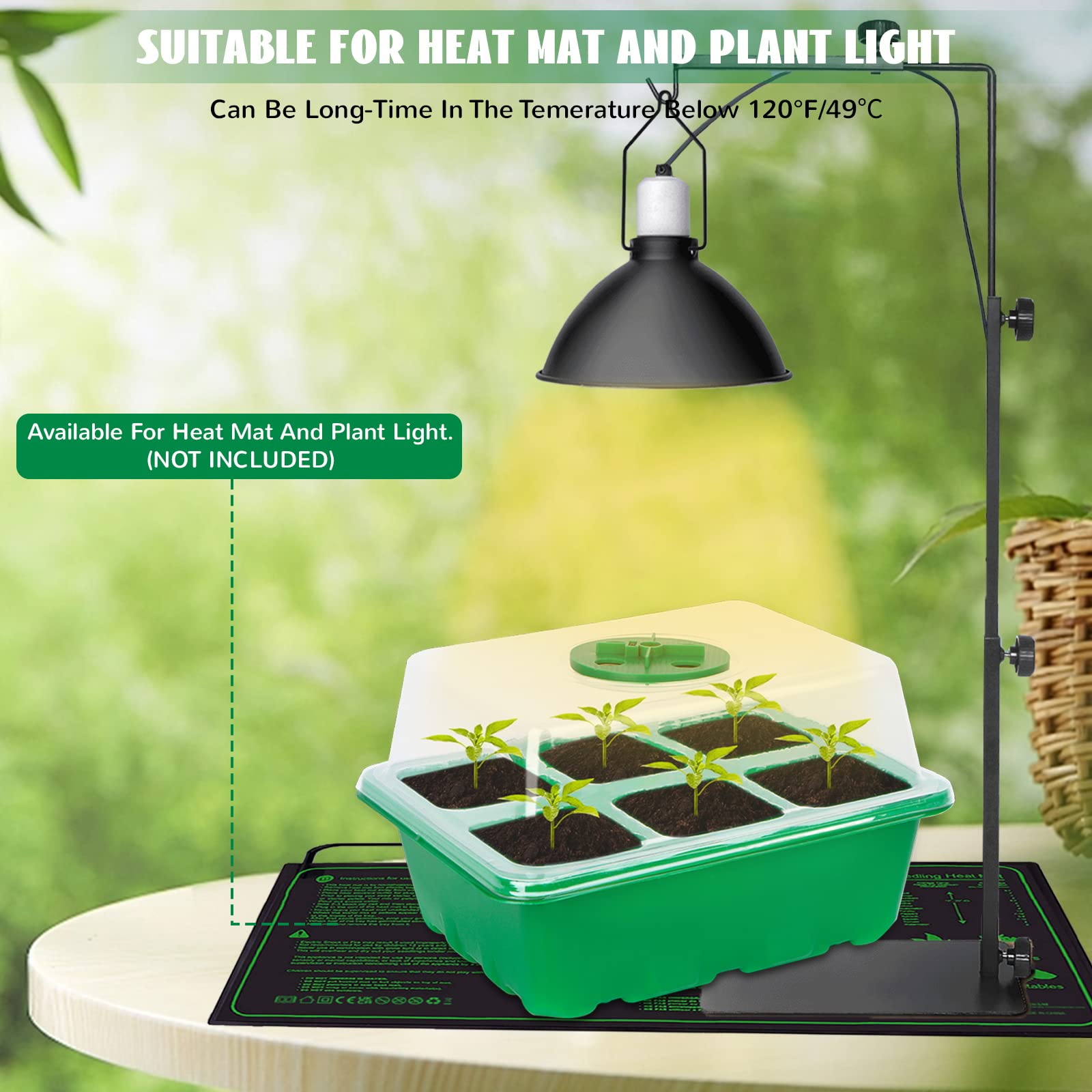 5 Packs Seed Starter Tray Seed Starter Kit with Air Vent Humidity Dome Drain Hole Base (30 Cells Total Tray) Seed Starting Trays Plant Starter Greenhouse Germination Kit for Seeds Growing Starting