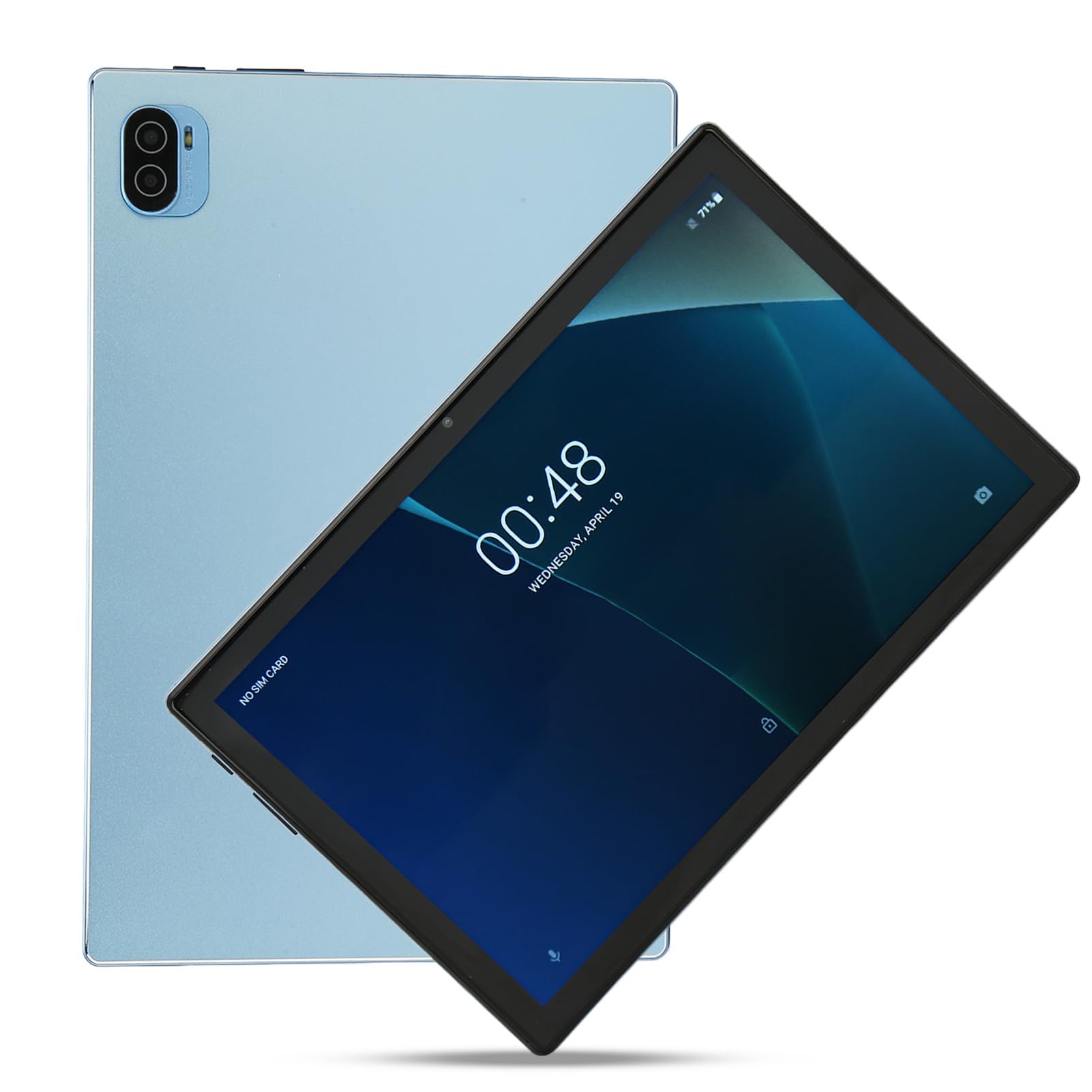 Airshi WiFi Tablet, Octa Core 1960X1080 Resolution Smart Tablet 7000mAh FDH Screen 8GB RAM 256GB ROM with USB Cable for Reading for Video (Blue)