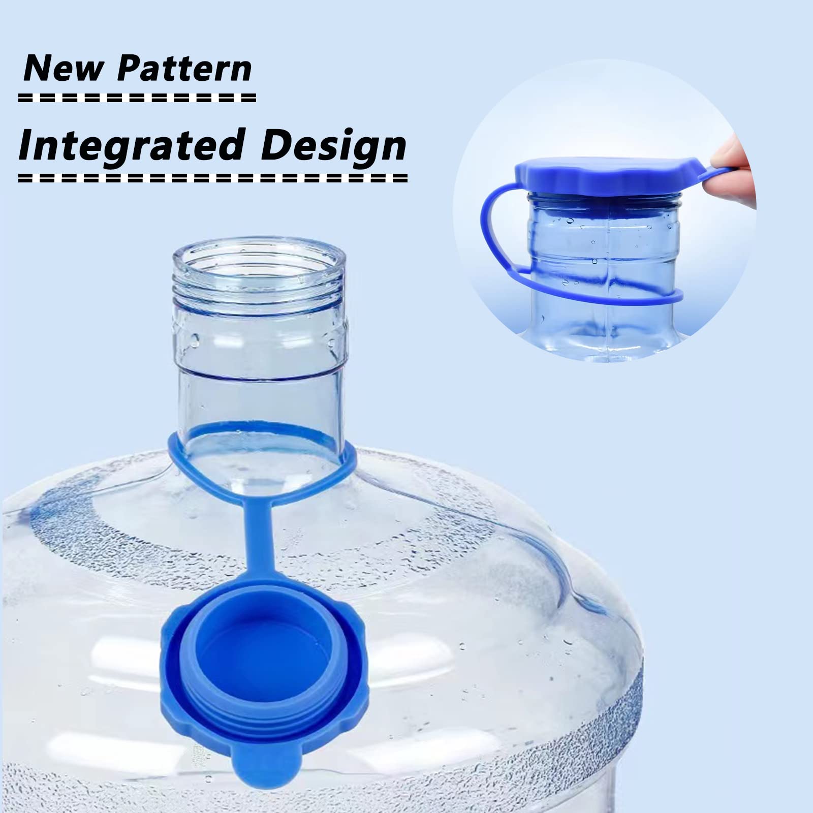 5 Gallon Water Jug Cap, 3 & 5 Gallon Water Bottle Caps Pack of 4, Silicone Reusable 5 Gal Water Jug Cap, Non Spill Water Bottle Caps-Pack of 4